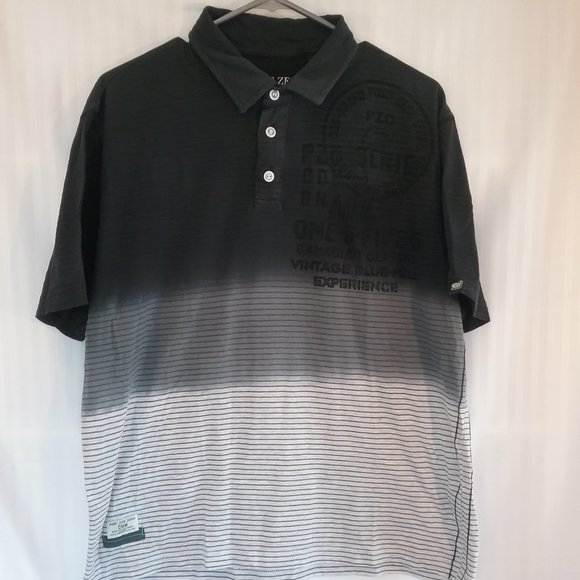 Point Zero | Shirts | Point Zero Mens Polo Shirt Black Grey L | Poshmark